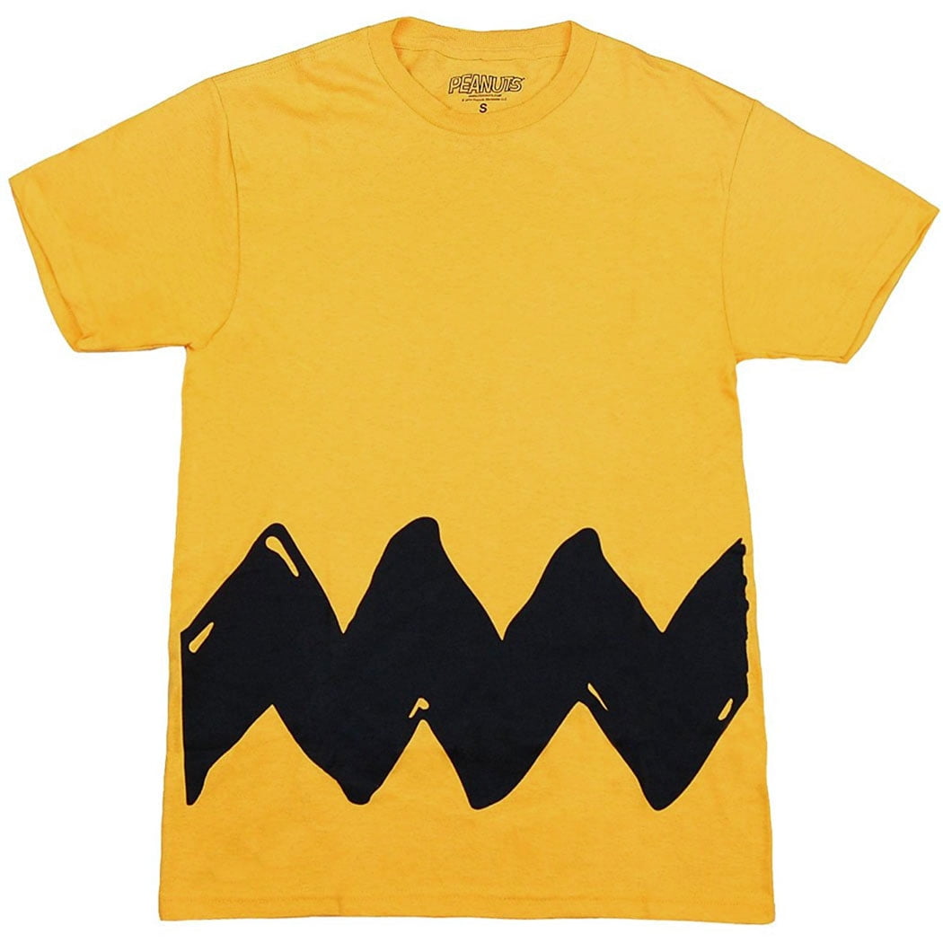 Adult Charlie Brown Costume Tee - Peanuts Comic Strip Inspired T-Shirt ...