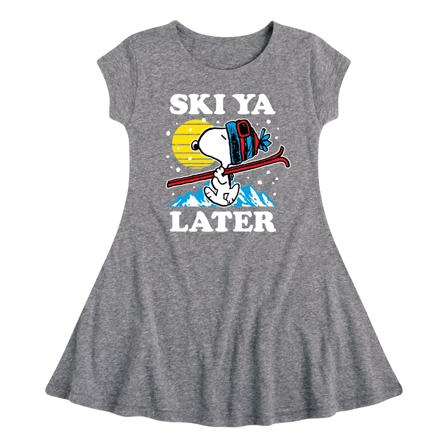 Peanuts - Ski Ya Later - Toddler And Youth Girls Fit And Flare Dress ...