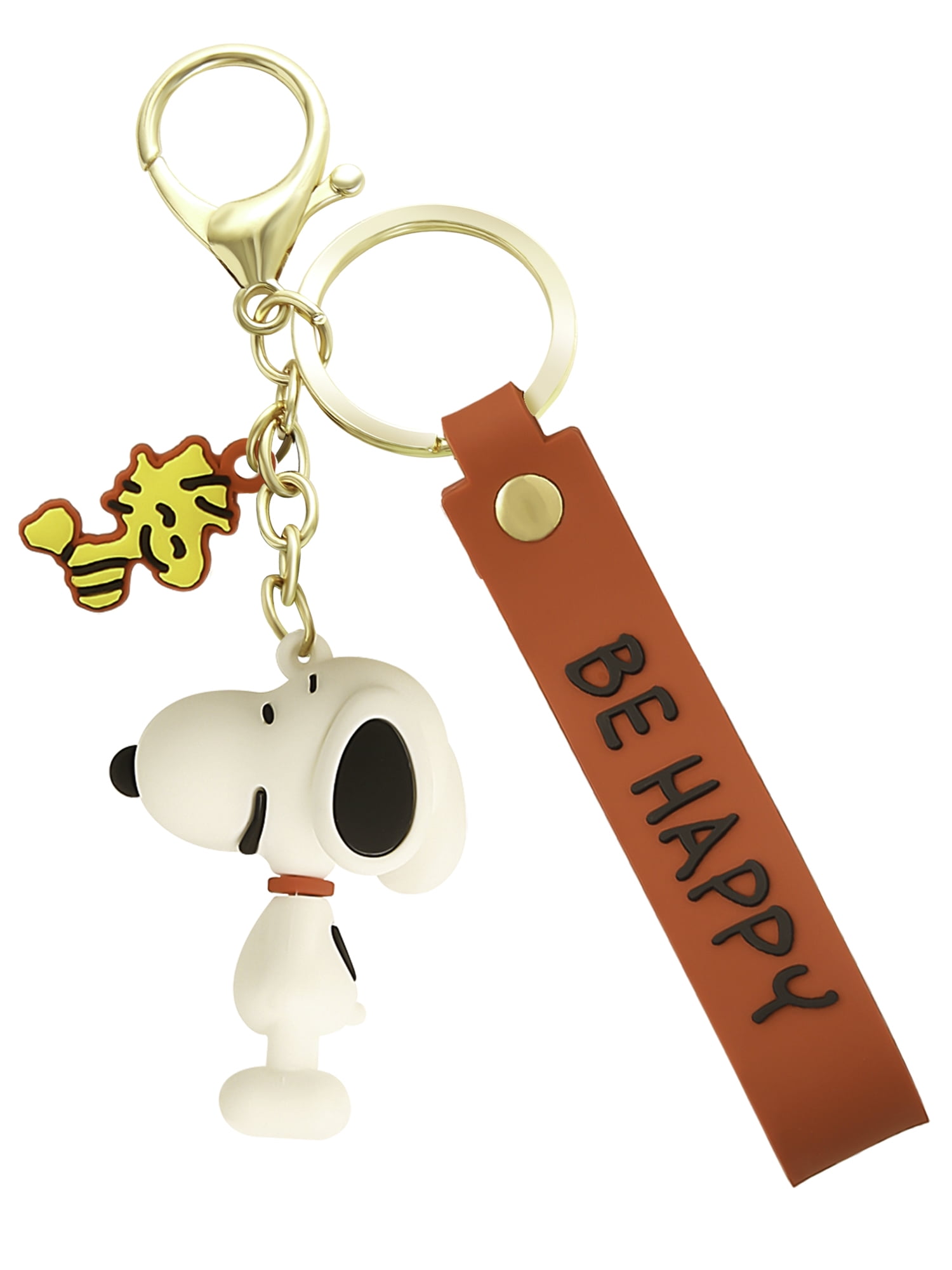 Peanuts Snoopy 3D PVC "Be Happy" Keychain Charm - Walmart.com