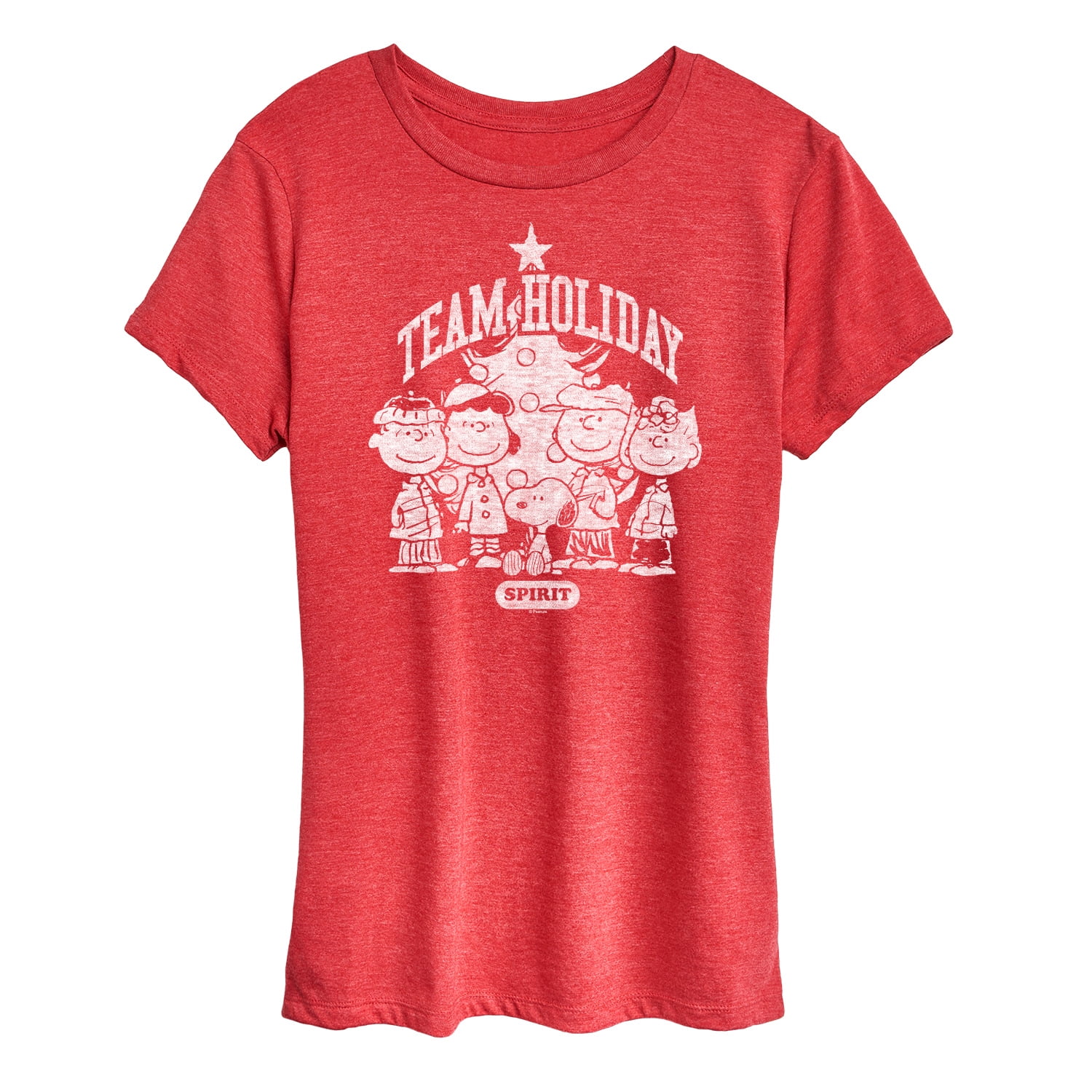 Peanuts - Snoopy And Friends Team Holiday Spirit - Women's Short Sleeve ...