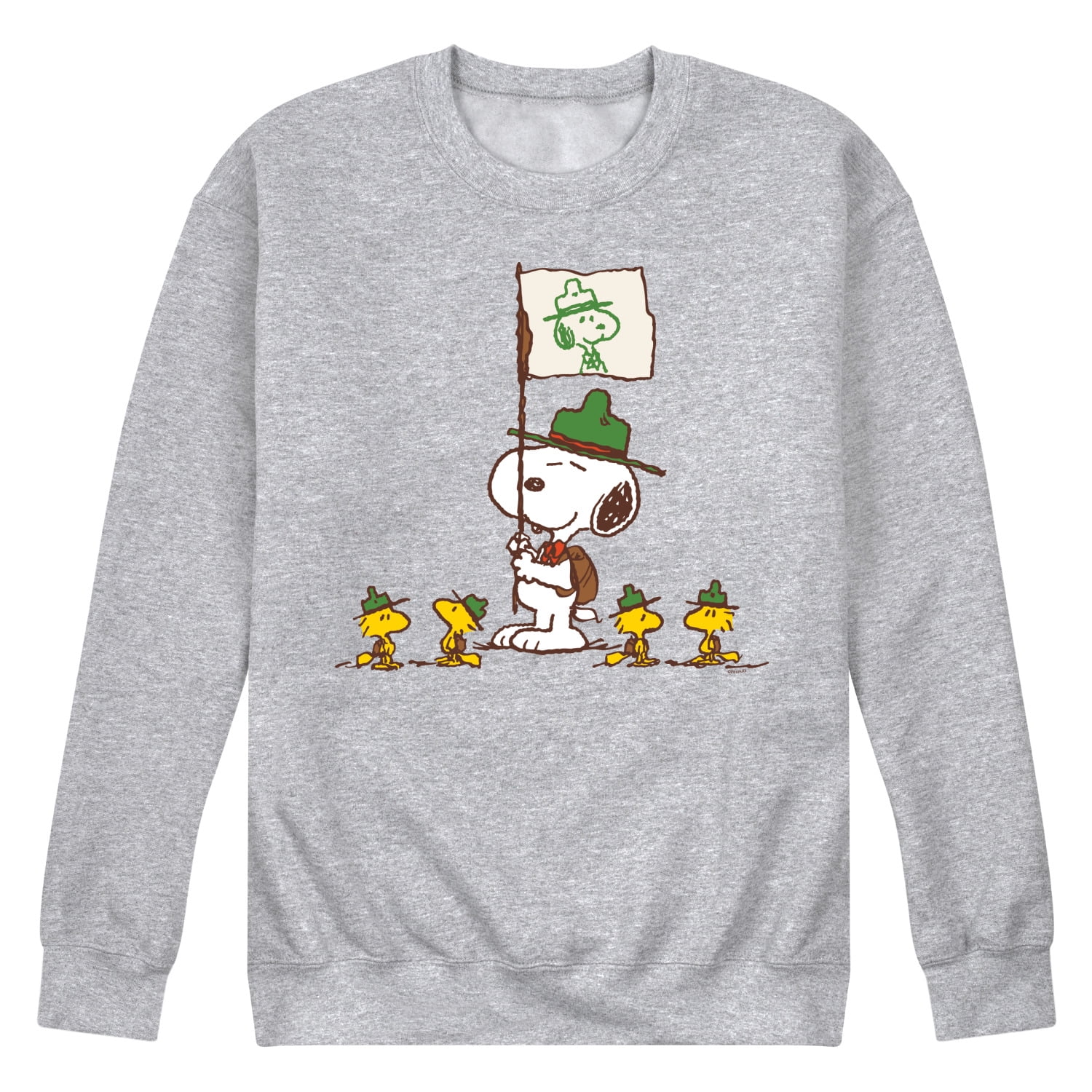 Peanuts - Snoopy And Group - Men's Crew Neck Fleece Pullover - Walmart.com