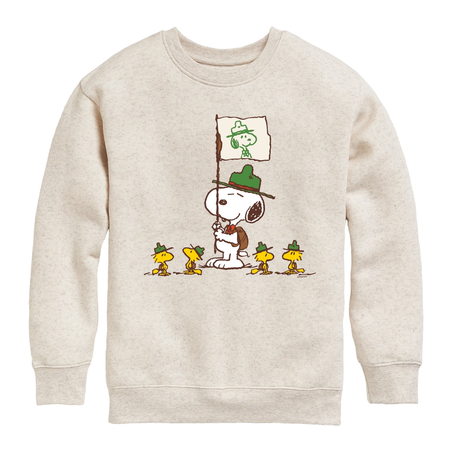 Peanuts - Snoopy And Group - Toddler & Youth Crewneck Fleece Sweatshirt ...