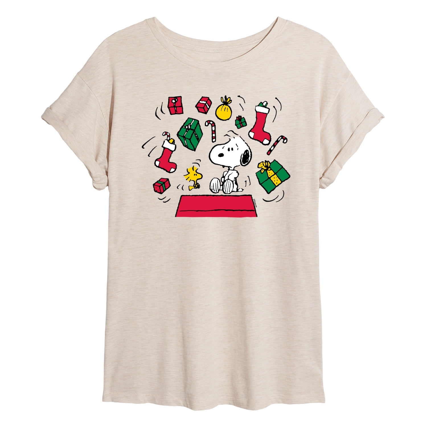 Peanuts - Snoopy And Woodstock Christmas Overload - Women's Oversized ...