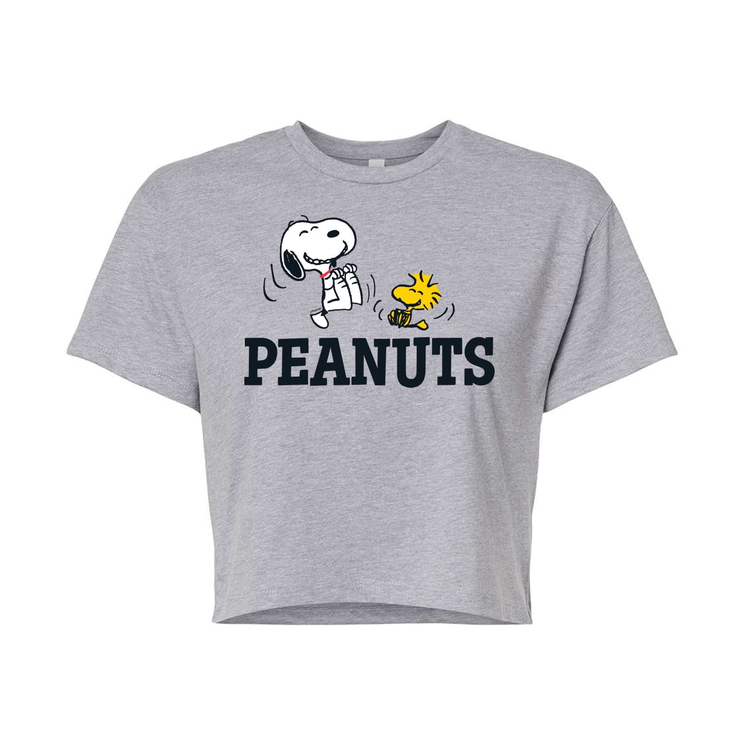 Peanuts - Snoopy And Woodstock - Cropped Tee - Walmart.com