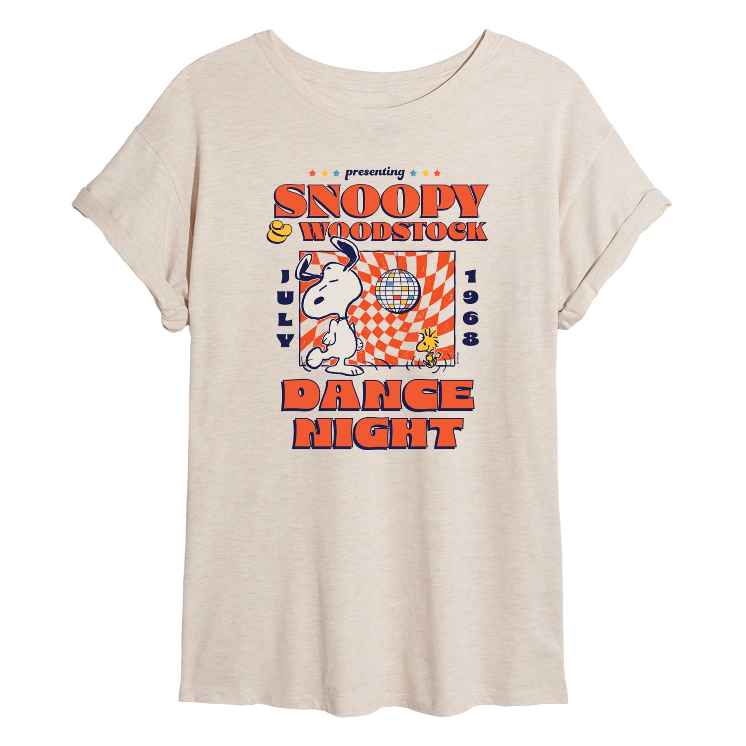 Peanuts - Snoopy And Woodstock Dance Night - Juniors Ideal Flowy Muscle ...