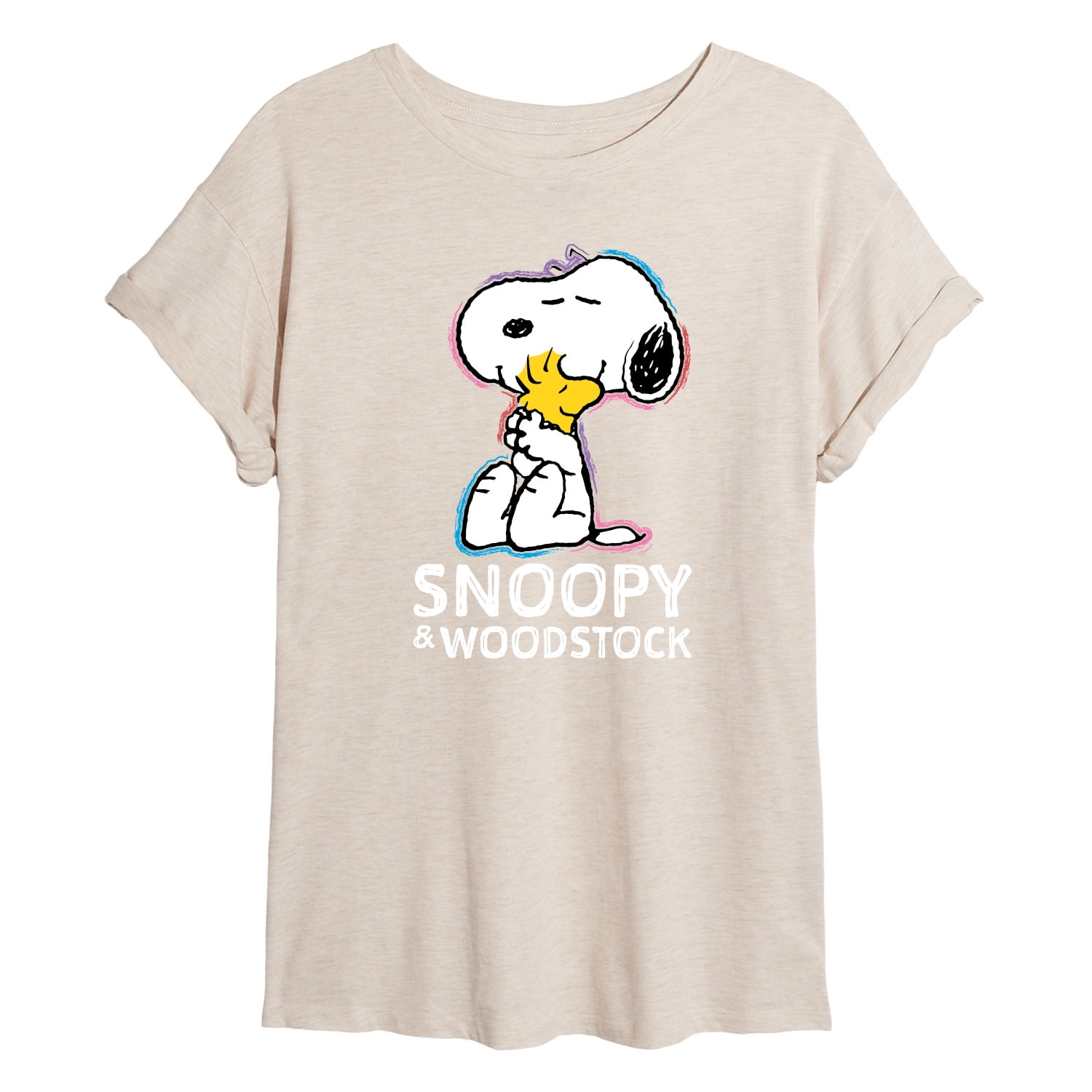 Peanuts - Snoopy And Woodstock - Juniors Ideal Flowy Muscle T-Shirt ...