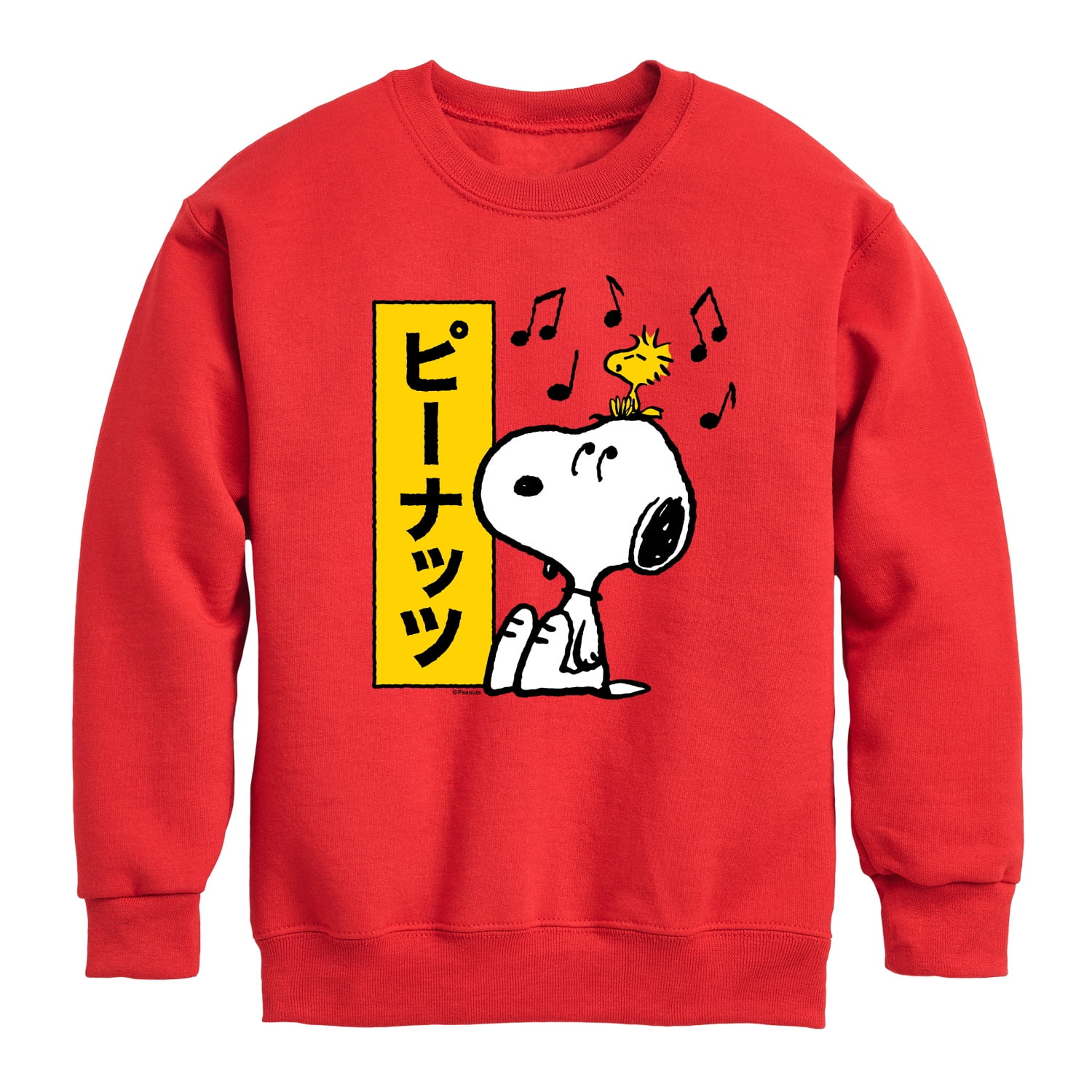 Peanuts - Snoopy And Woodstock - Toddler And Youth Crewneck Fleece ...
