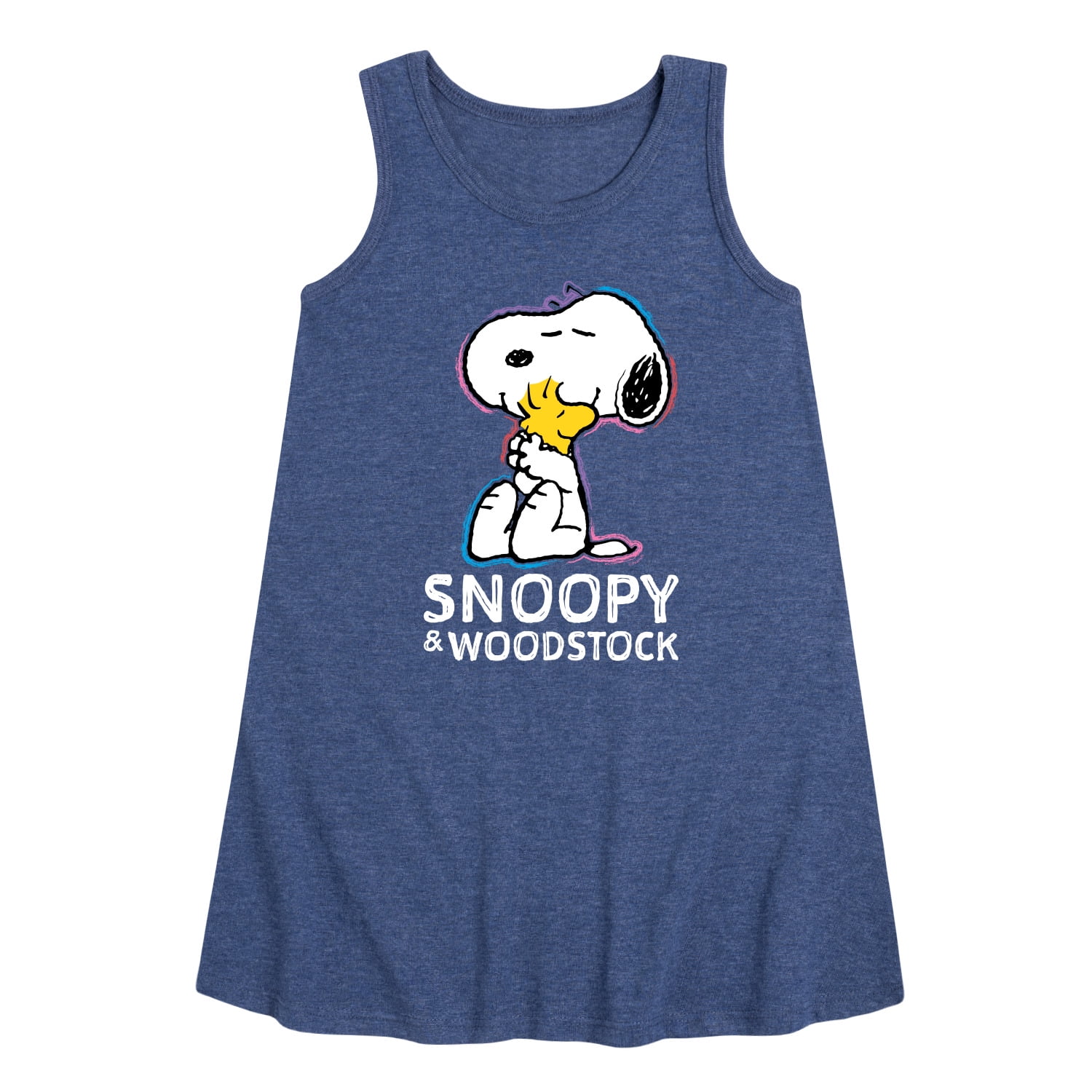 Peanuts - Snoopy And Woodstock - Toddler & Youth Girls A-line Dress ...