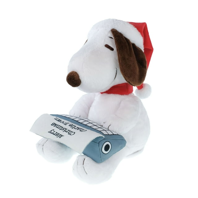 Peanuts, Snoopy Animated Typewriter Plush, White, by Ruz - Walmart.com