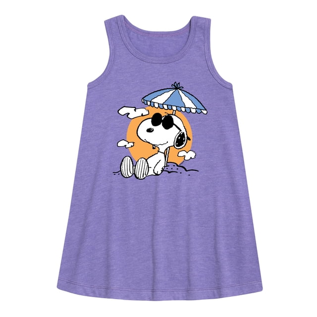 Peanuts - Snoopy Beach Day - Toddler and Youth Girls A-line Dress ...