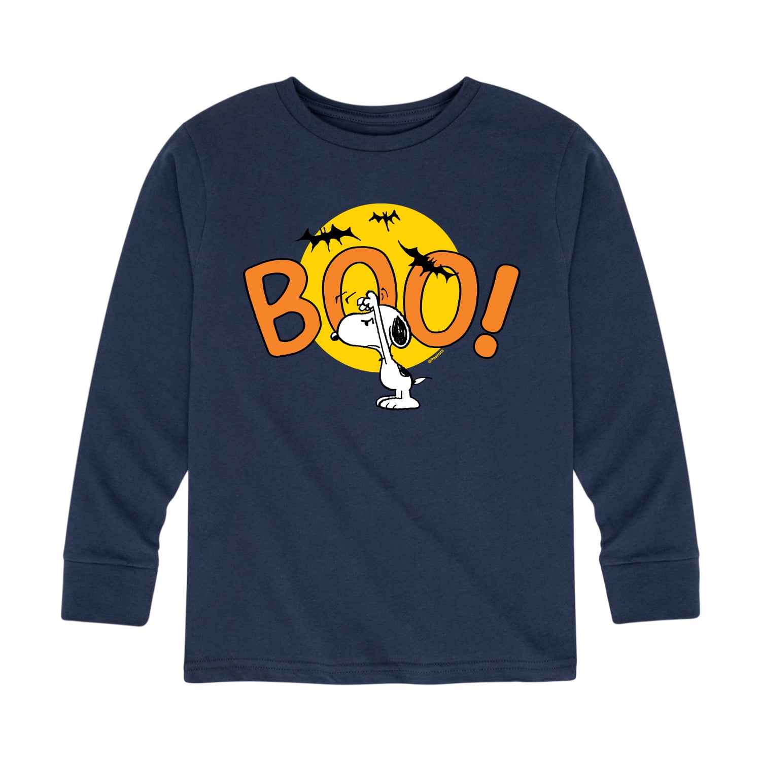 Peanuts - Snoopy Boo Art - Toddler And Youth Long Sleeve Graphic T ...