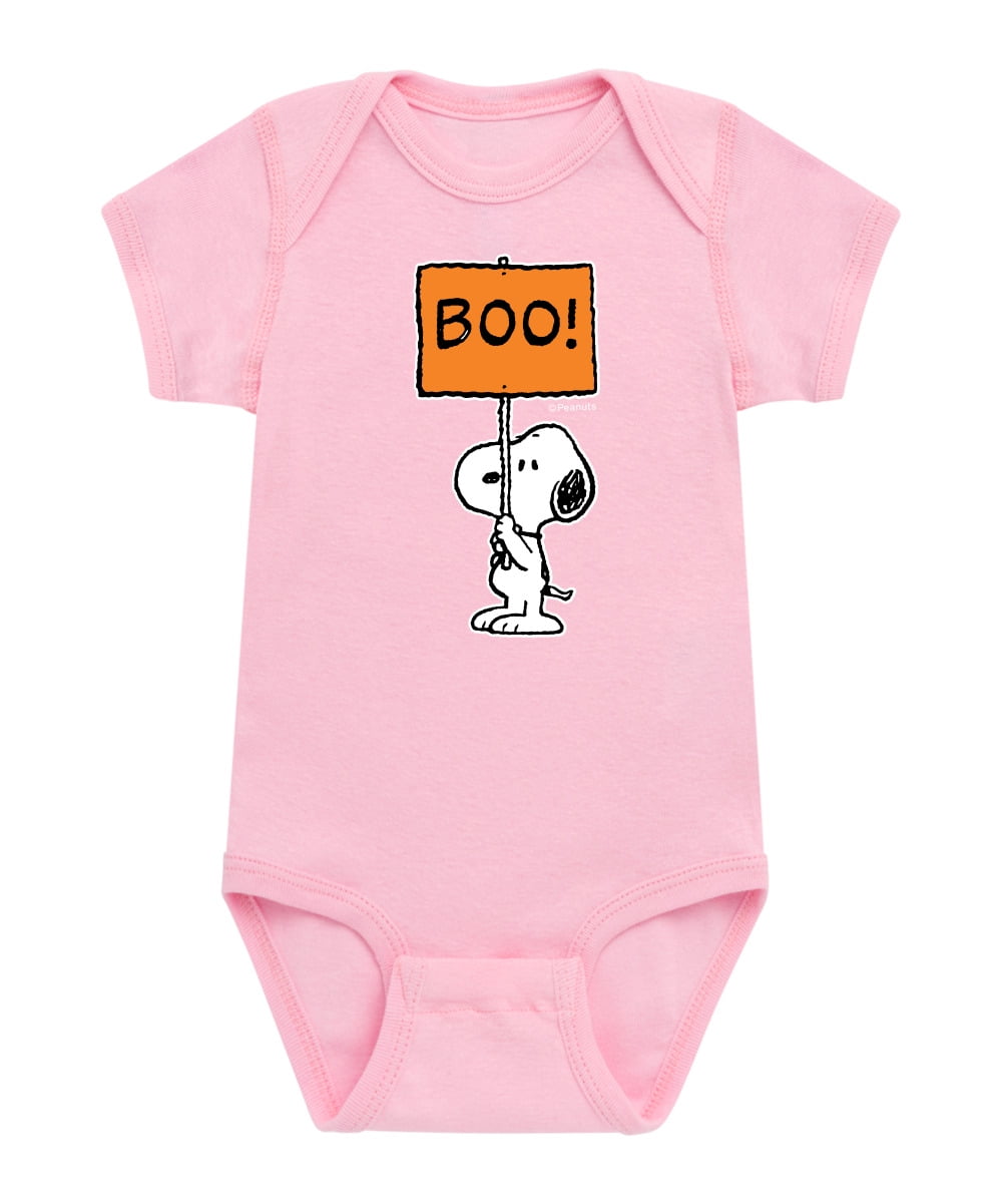 Peanuts - Snoopy Boo Sign - Infant Baby One Piece - Walmart.com
