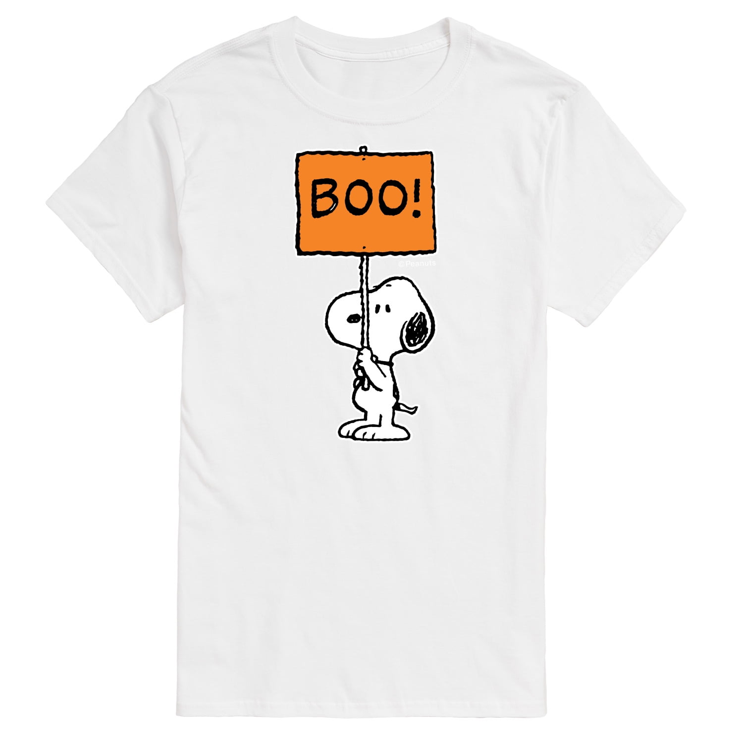Peanuts - Snoopy Boo Sign - Men's Short Sleeve Graphic T-Shirt ...