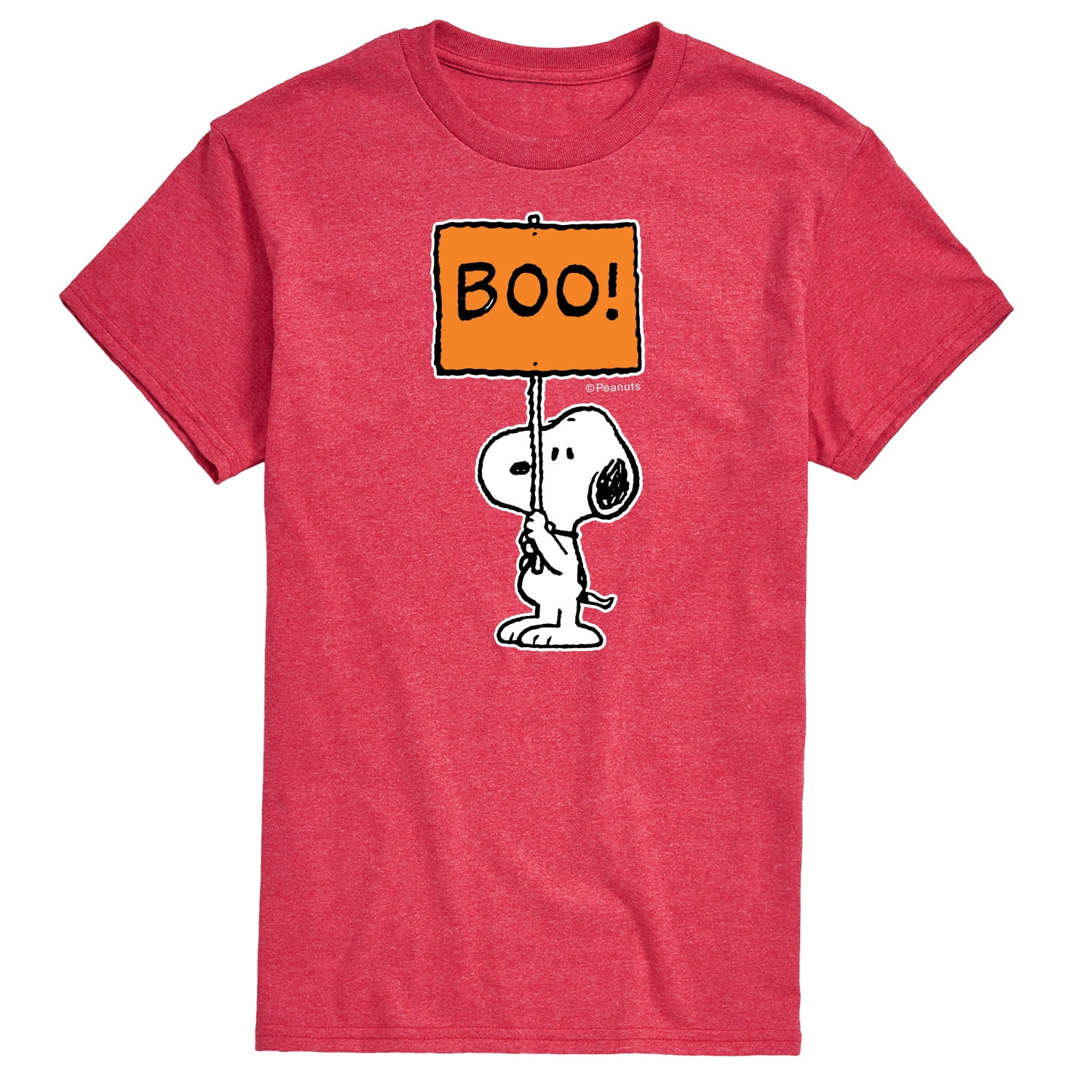Peanuts - Snoopy Boo Sign - Men's Short Sleeve Graphic T-Shirt ...