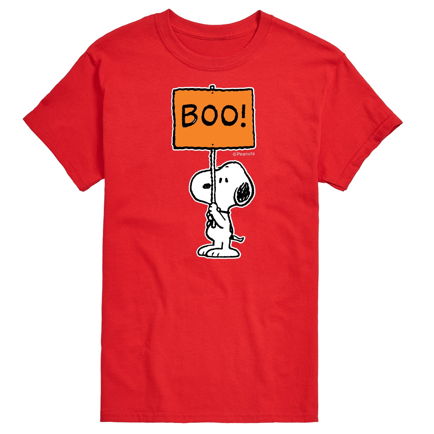 Peanuts - Snoopy Boo Sign - Men's Short Sleeve Graphic T-Shirt ...