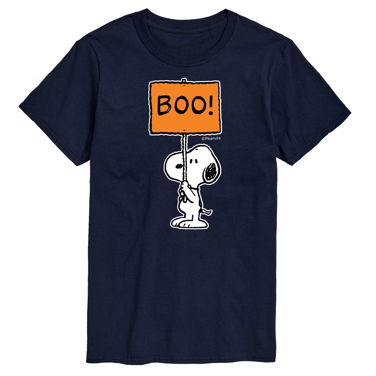 Peanuts - Snoopy Boo Sign - Men's Short Sleeve Graphic T-Shirt ...