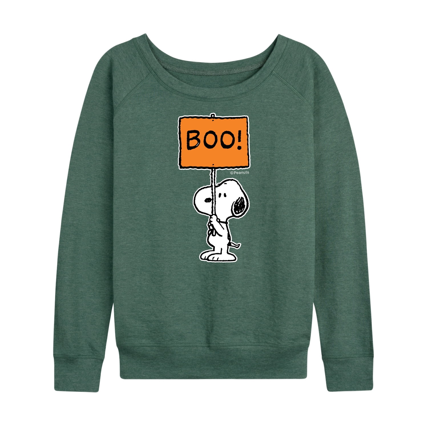 Peanuts - Snoopy Boo Sign - Women's Lightweight French Terry Pullover ...