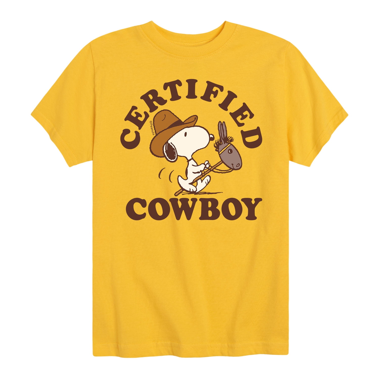Peanuts - Snoopy Certified Cowboy - Toddler And Youth Short Sleeve ...