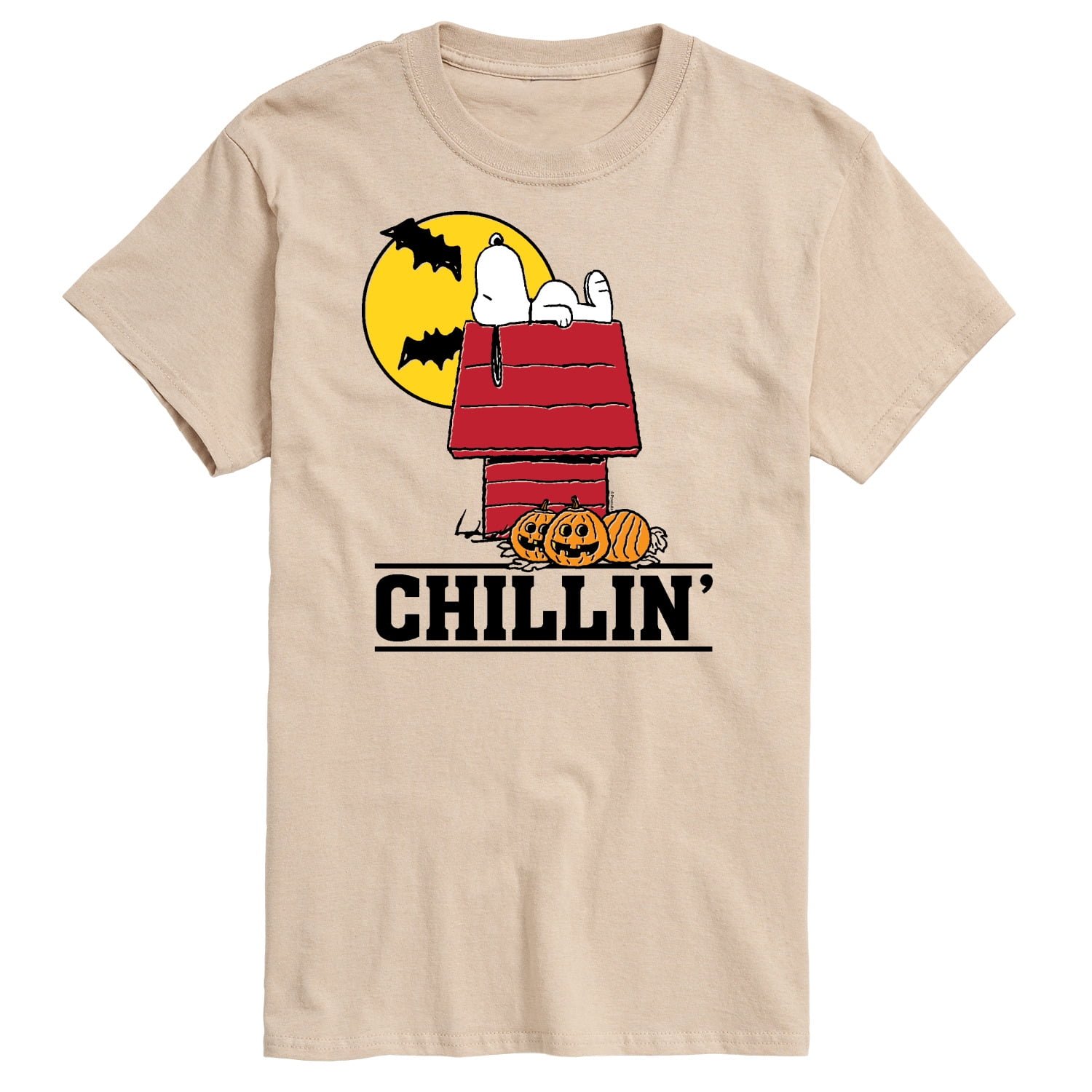Peanuts - Snoopy Chillin Halloween - Men's Short Sleeve Graphic T-Shirt ...