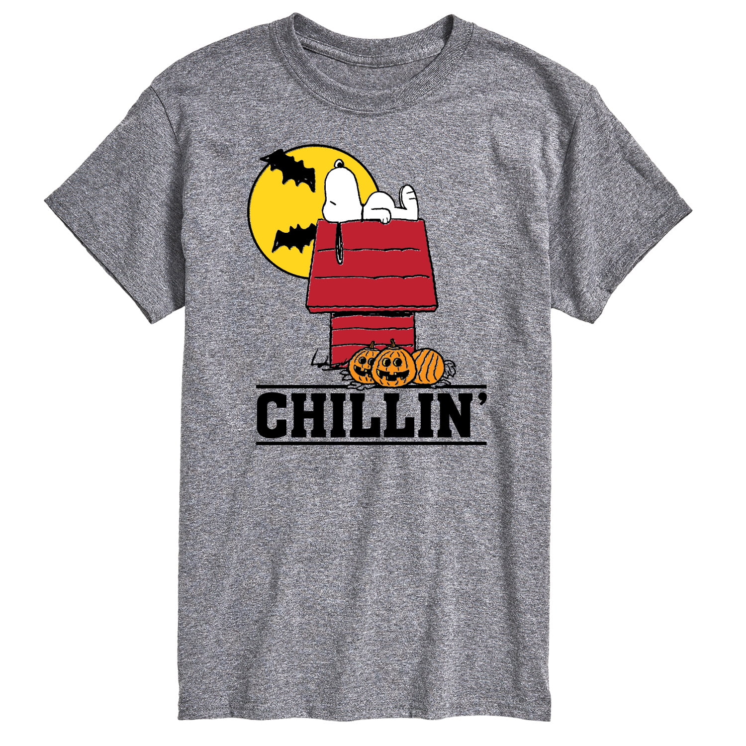 Peanuts - Snoopy Chillin Halloween - Men's Short Sleeve Graphic T-Shirt ...