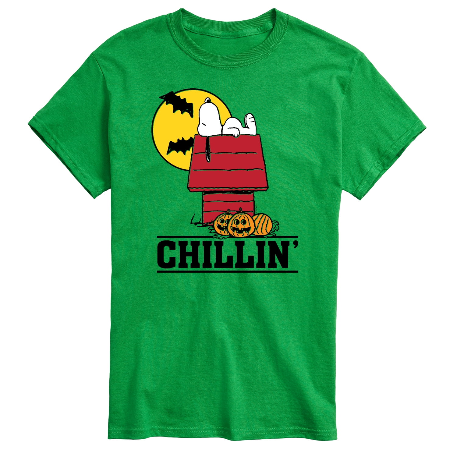 Peanuts - Snoopy Chillin Halloween - Men's Short Sleeve Graphic T-Shirt ...