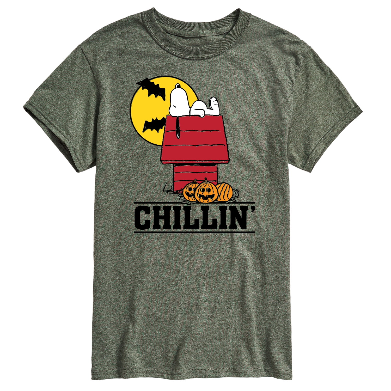 Peanuts - Snoopy Chillin Halloween - Men's Short Sleeve Graphic T-Shirt ...
