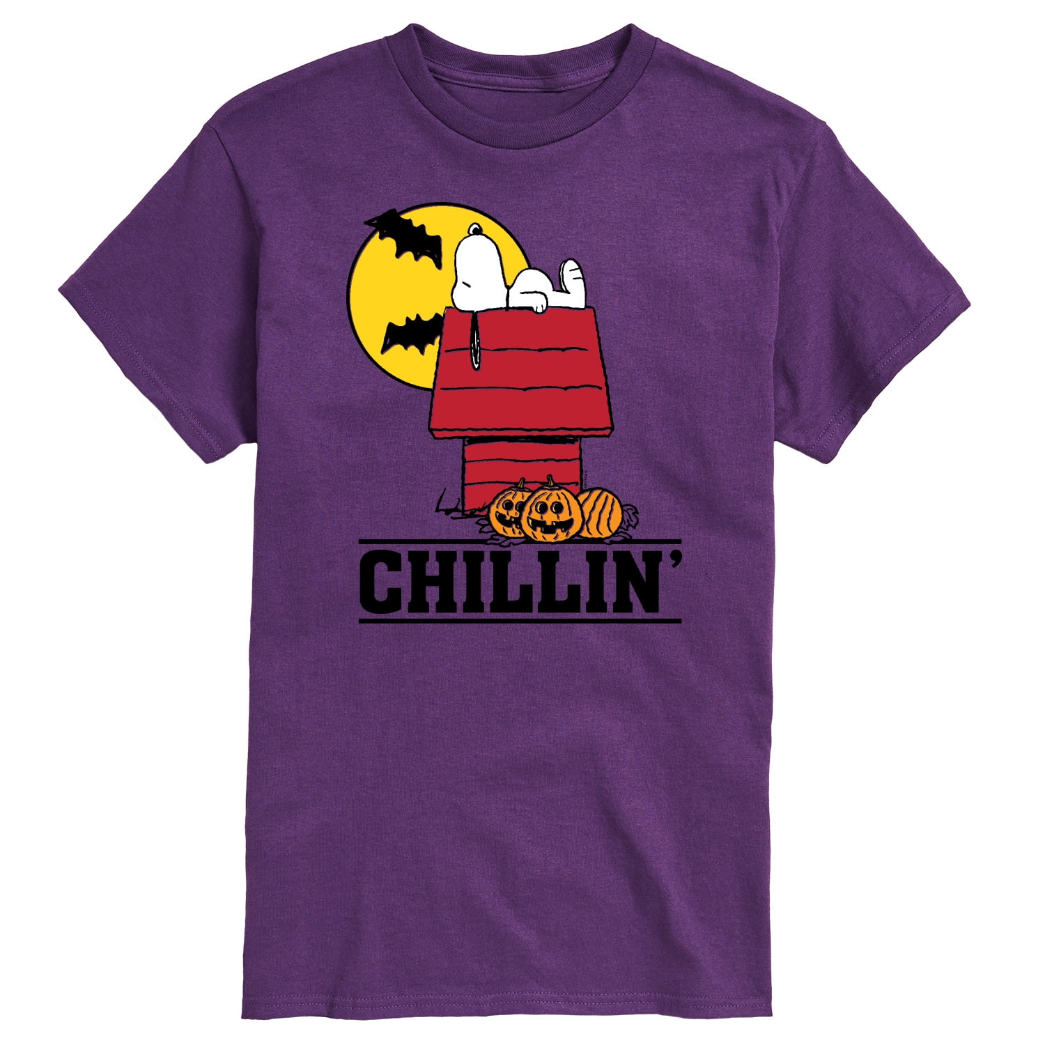 Peanuts - Snoopy Chillin Halloween - Men's Short Sleeve Graphic T-Shirt ...