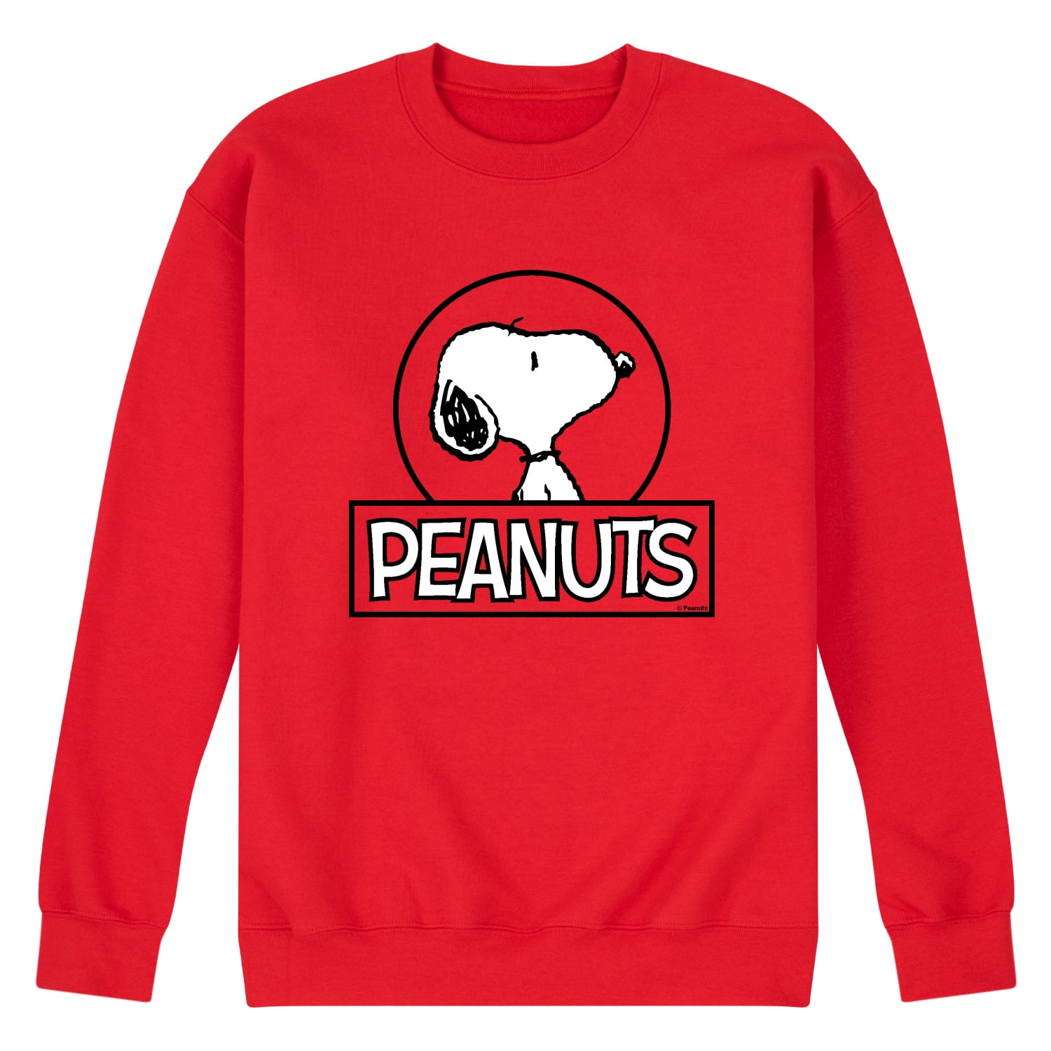 Peanuts - Snoopy Circle - Men's Crew Fleece Sweatshirt - Walmart.com