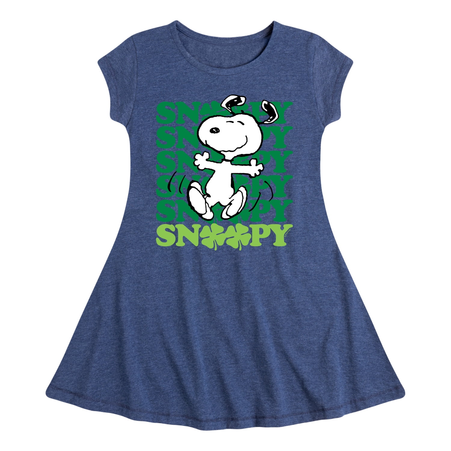 Peanuts - Snoopy Clover Dance - Toddler And Youth Girls Fit And Flare ...