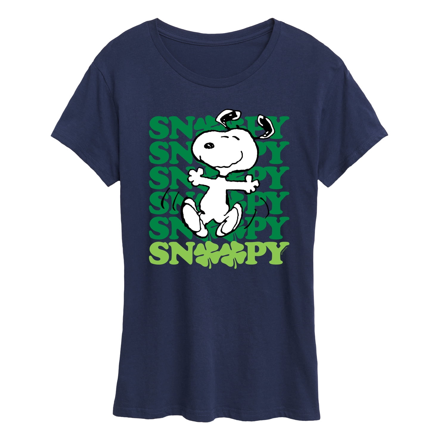 Peanuts - Snoopy Clover Dance - Women's Short Sleeve Graphic T-Shirt ...