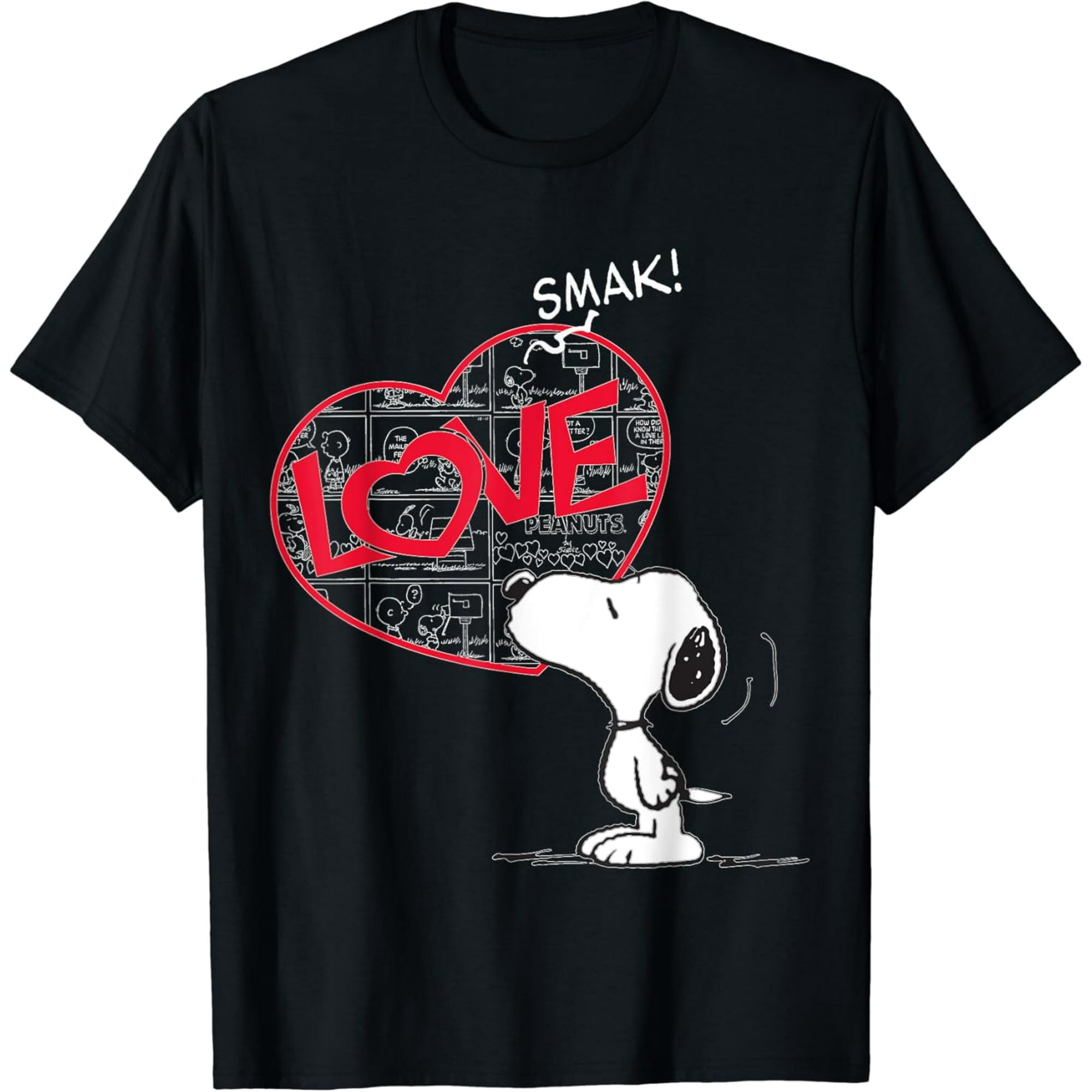 Peanuts Snoopy Comic Love Smak Vintage Love Comic Strip Fan pure cotton ...