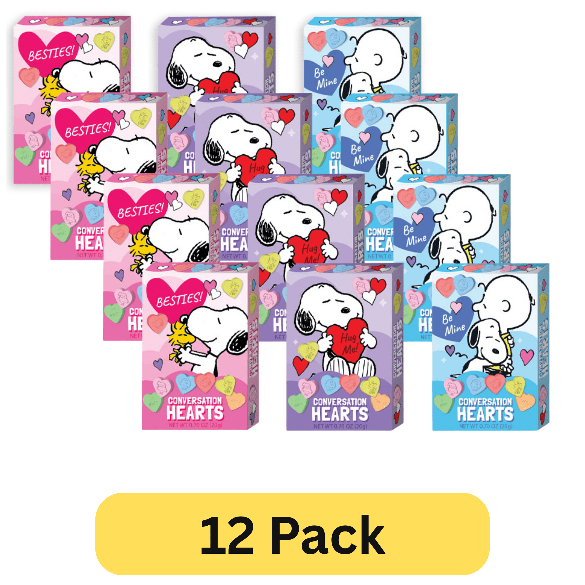 Peanuts Snoopy Conversation Hearts Box, 0.88 oz, Pack of 12 - Walmart.com