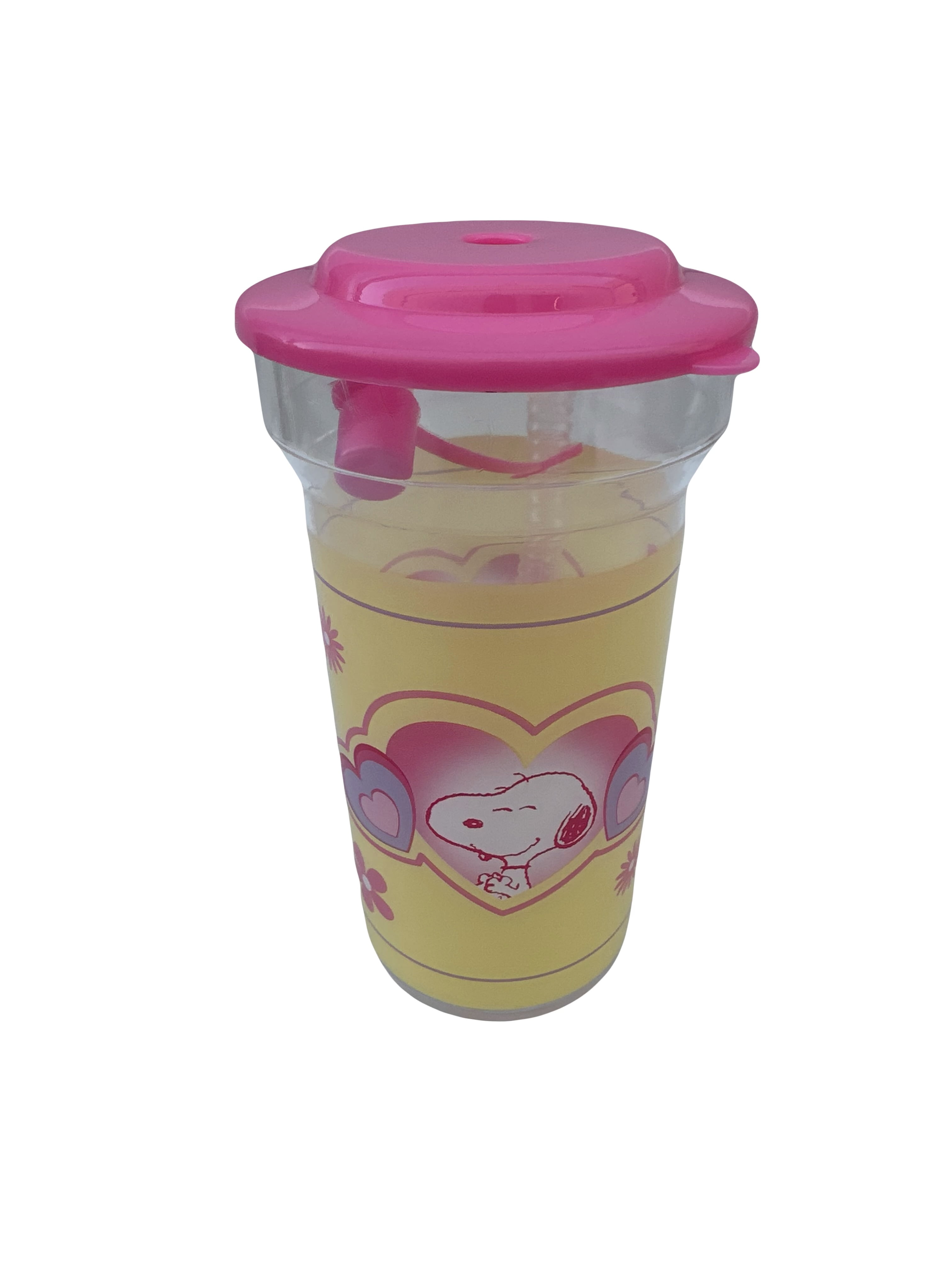 Peanuts Snoopy Cup - Pink and Yellow Snoopy Love Cup - Walmart.com