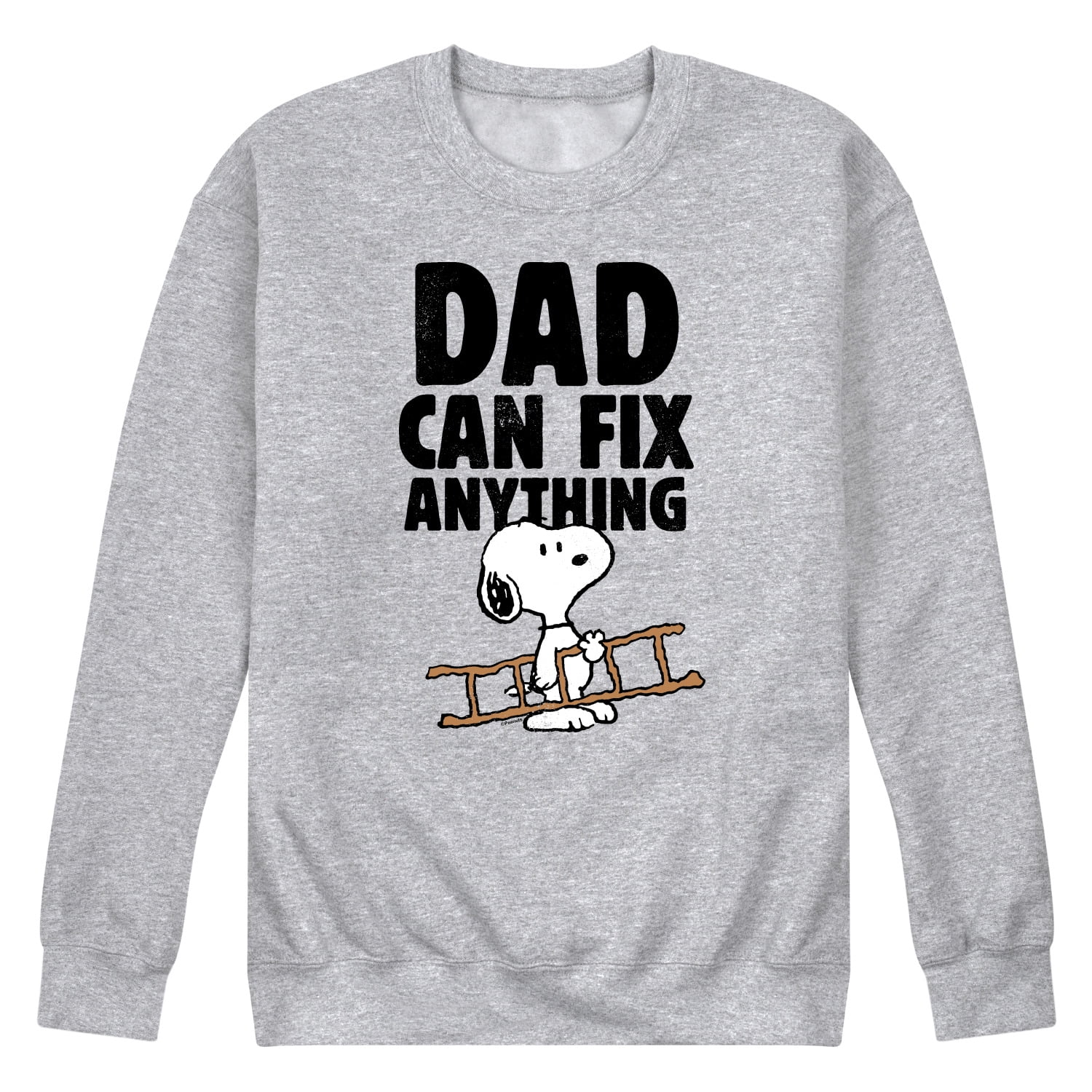 Peanuts - Snoopy Dad Can Fix It - Men's Crew Neck Fleece Pullover ...