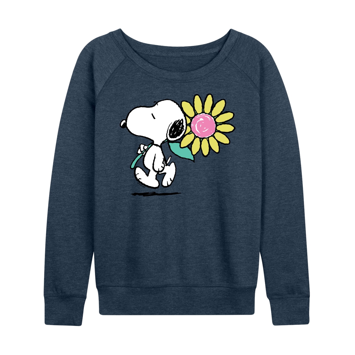 Peanuts - Snoopy Daisy - Women's French Terry Long Sleeve Pullover ...