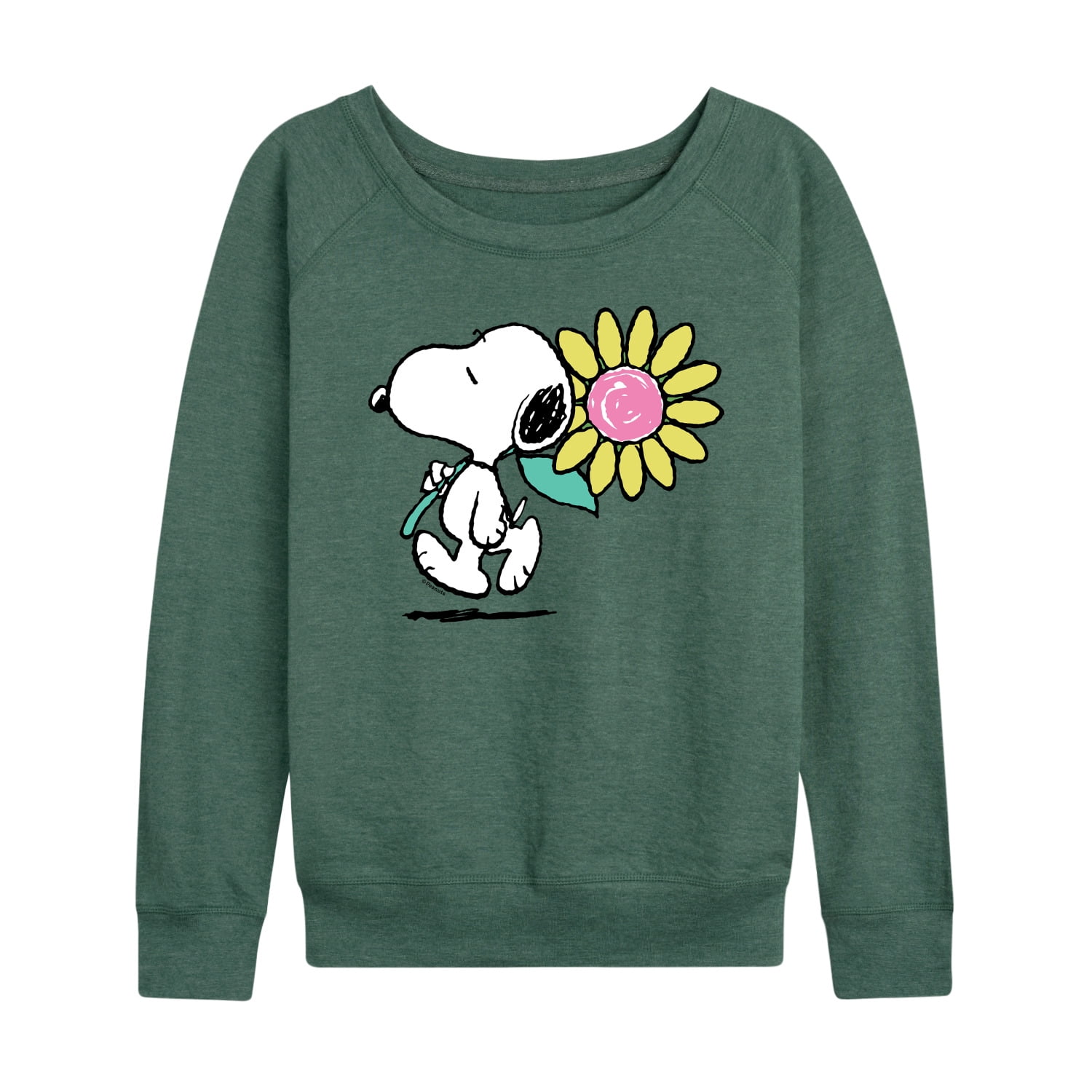 Peanuts - Snoopy Daisy - Women's French Terry Long Sleeve Pullover ...