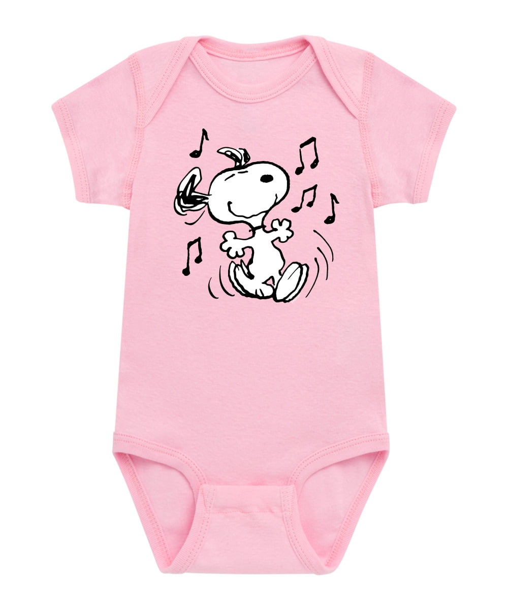 Peanuts - Snoopy Dancing Happily - Infant Baby One Piece - Walmart.com