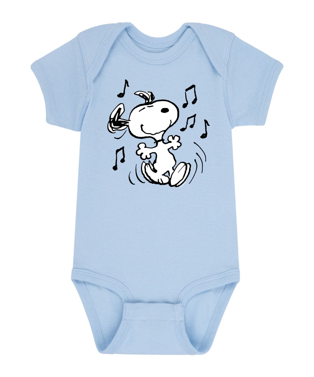 Peanuts - Snoopy Dancing Happily - Infant Baby One Piece - Walmart.com