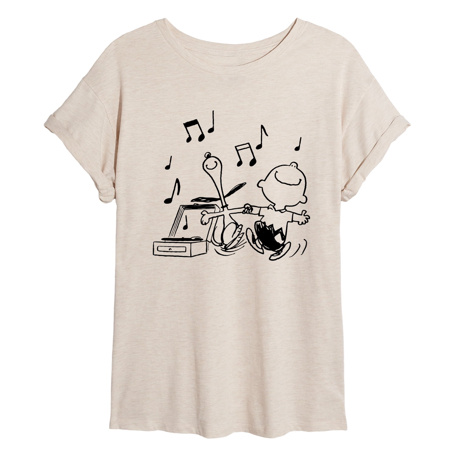 Peanuts - Snoopy Dancing - Juniors Ideal Flowy Muscle T-Shirt - Walmart.com