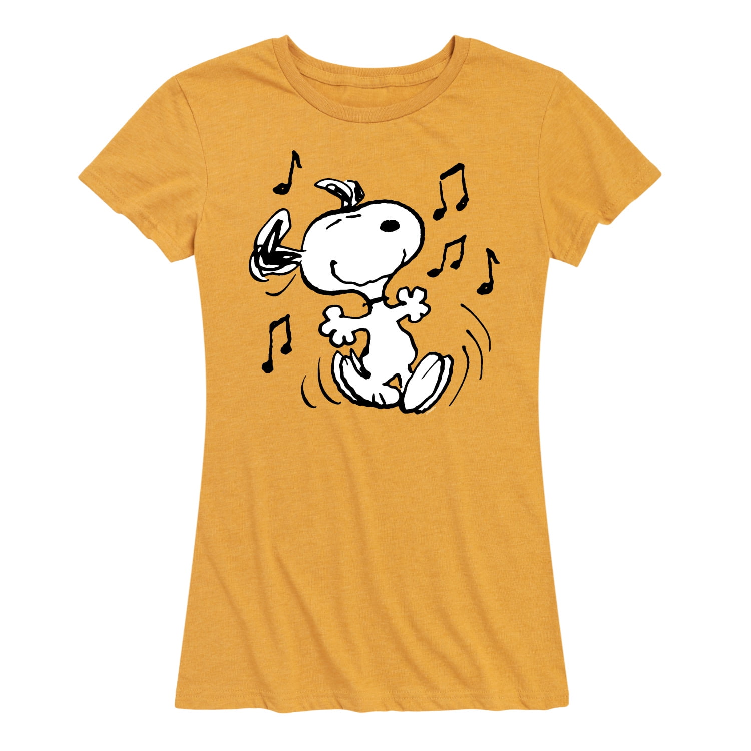 Peanuts - Snoopy Dancing - Women's Short Sleeve Graphic T-Shirt ...