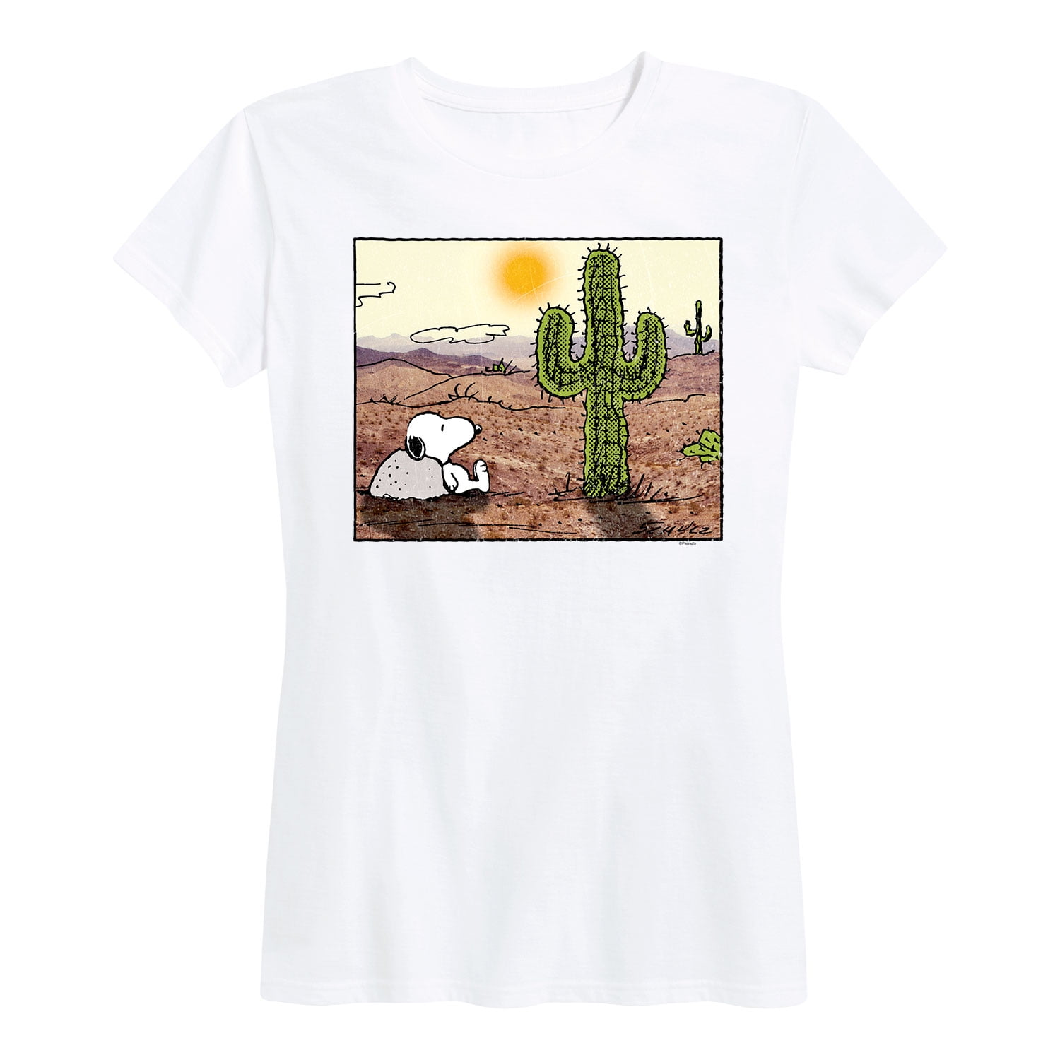 Peanuts - Snoopy Desert Landscape - Women's Short Sleeve Graphic T ...