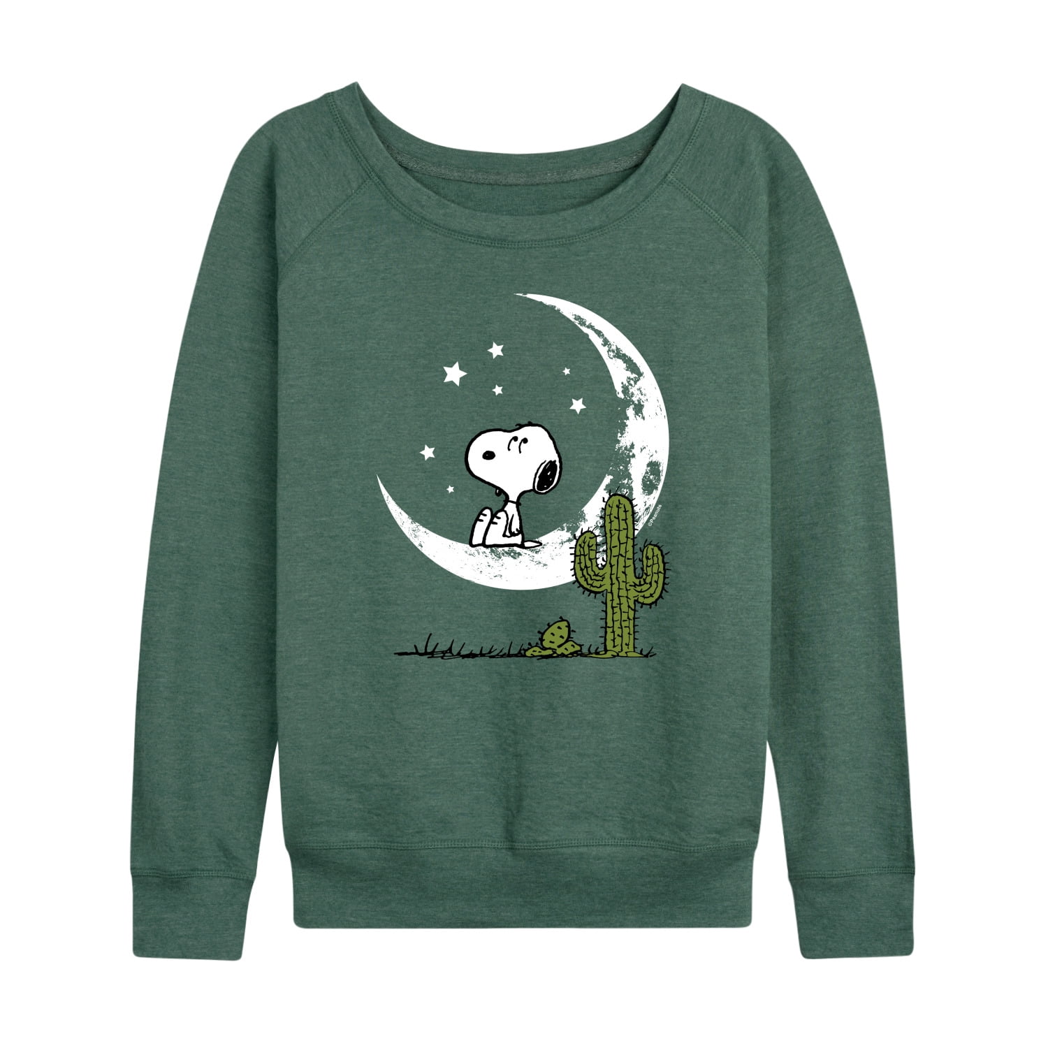 Peanuts - Snoopy Desert On Moon - Women's French Terry Long Sleeve ...