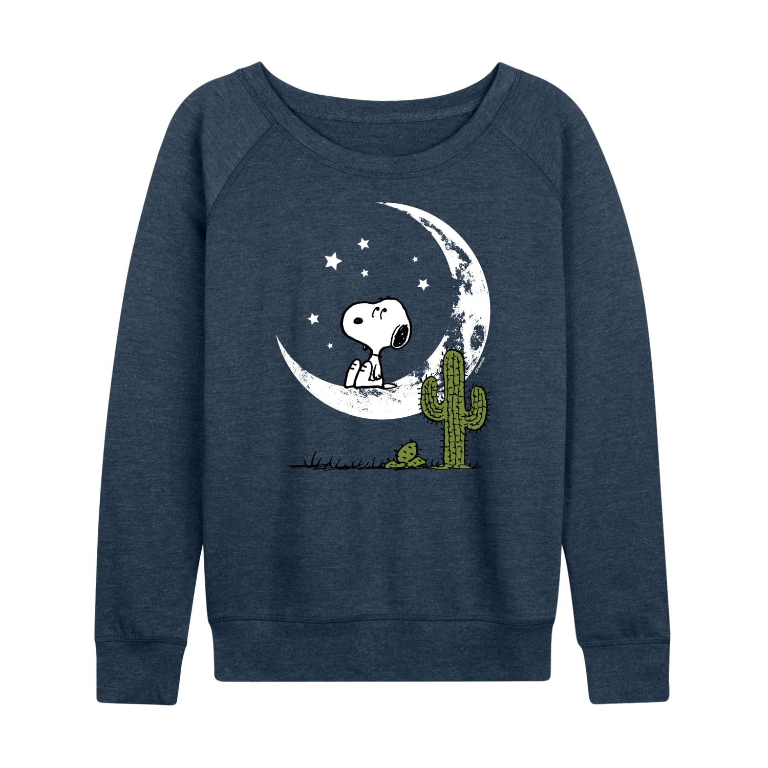 Peanuts - Snoopy Desert On Moon - Women's French Terry Long Sleeve ...