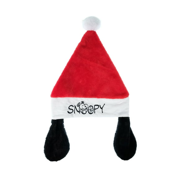 Peanuts Snoopy Ears Santa Holiday Hat, 16 inches Tall - Walmart.com