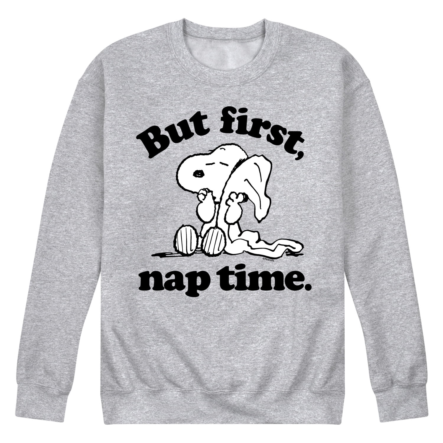 Peanuts - Snoopy First Nap Time - Men's Crew Neck Fleece Pullover ...
