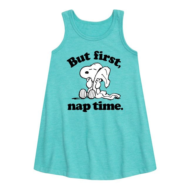 Peanuts - Snoopy First Nap Time - Toddler & Youth Girls A-line Dress ...