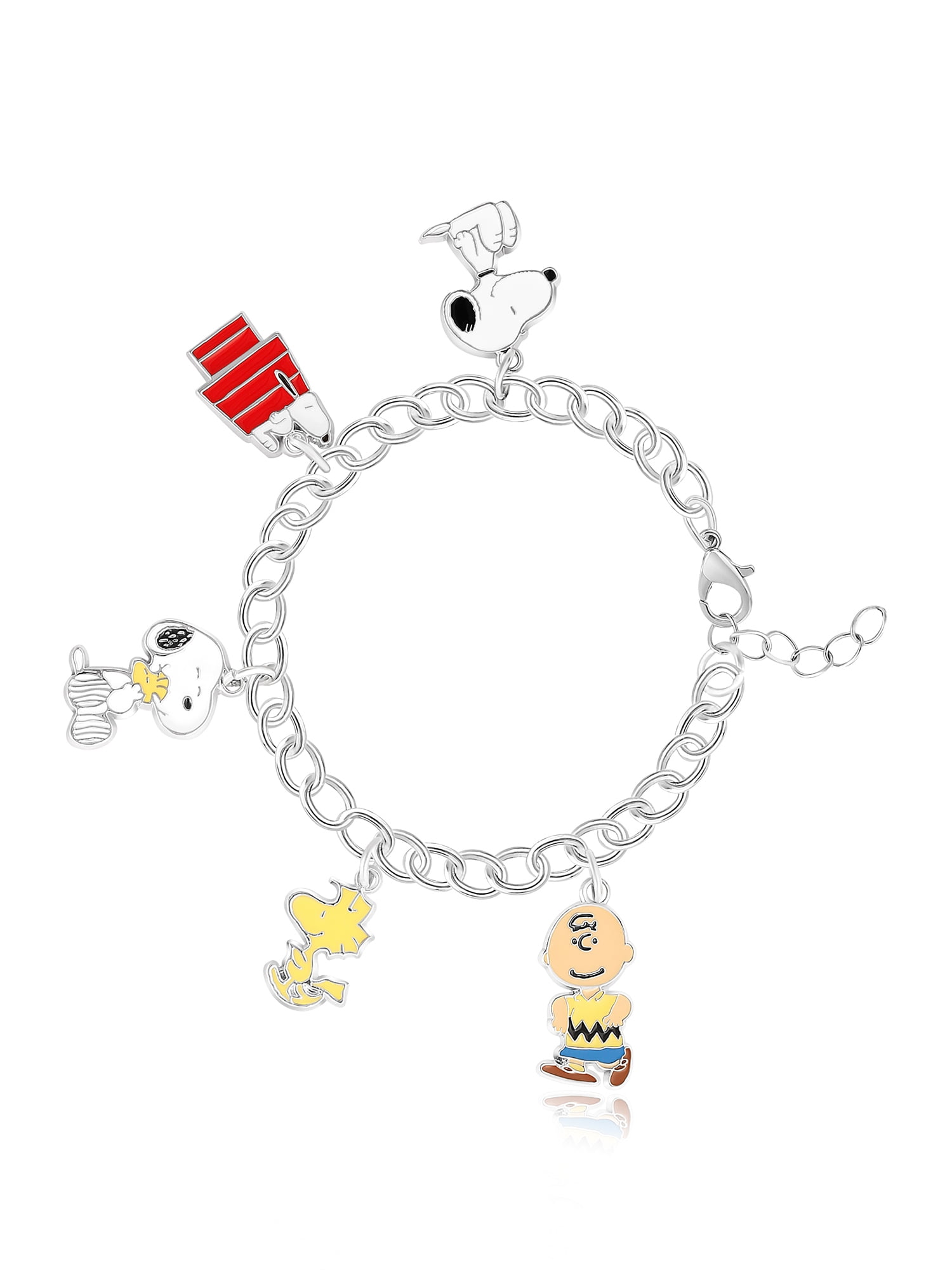 Peanuts Snoopy Girls Fashion Metal Charm Bracelet - 7" + 1" - Walmart.com