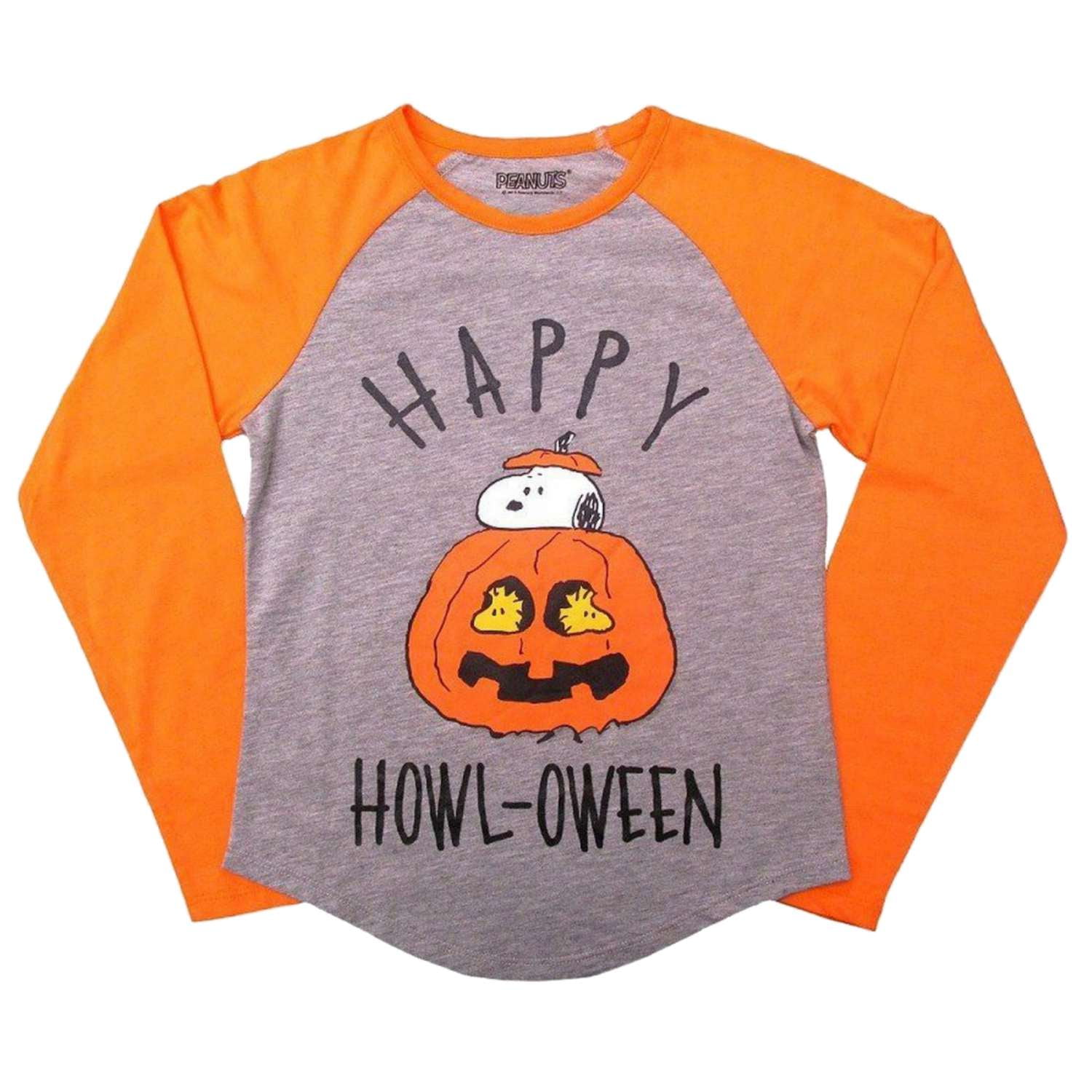 Peanuts Snoopy Girls Happy Howl-Oween Long Sleeve T-Shirt - Walmart.com