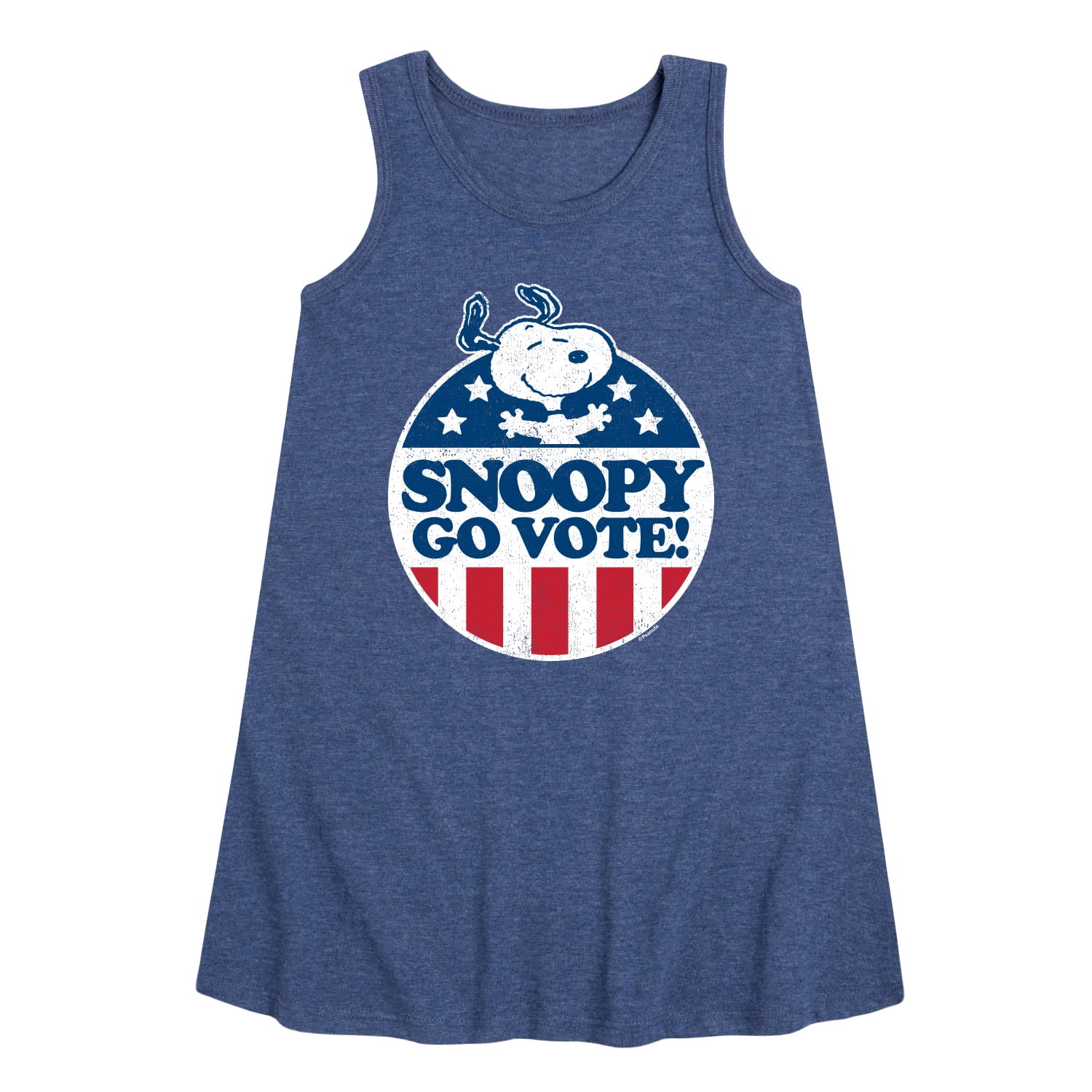 Peanuts - Snoopy Go Vote - Toddler & Youth Girls A-line Dress - Walmart.com