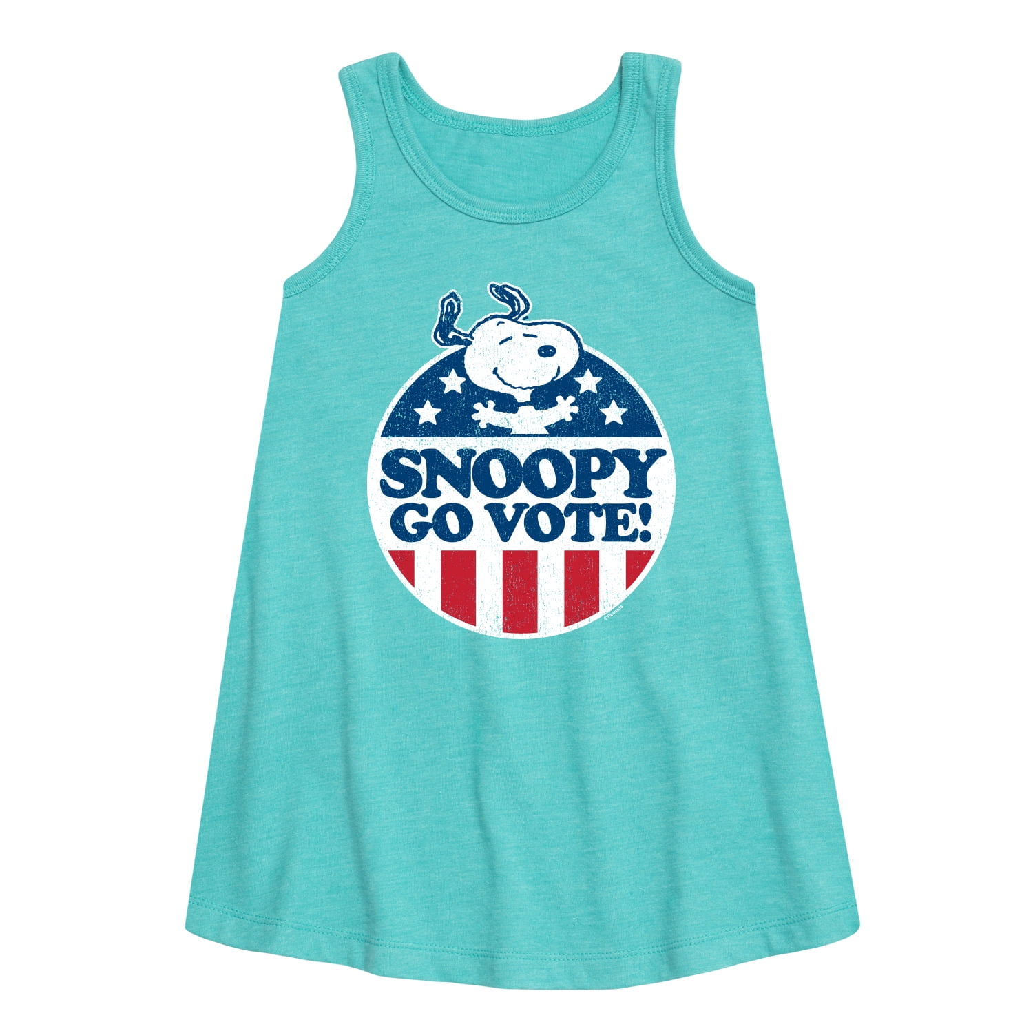 Peanuts - Snoopy Go Vote - Toddler & Youth Girls A-line Dress - Walmart.com